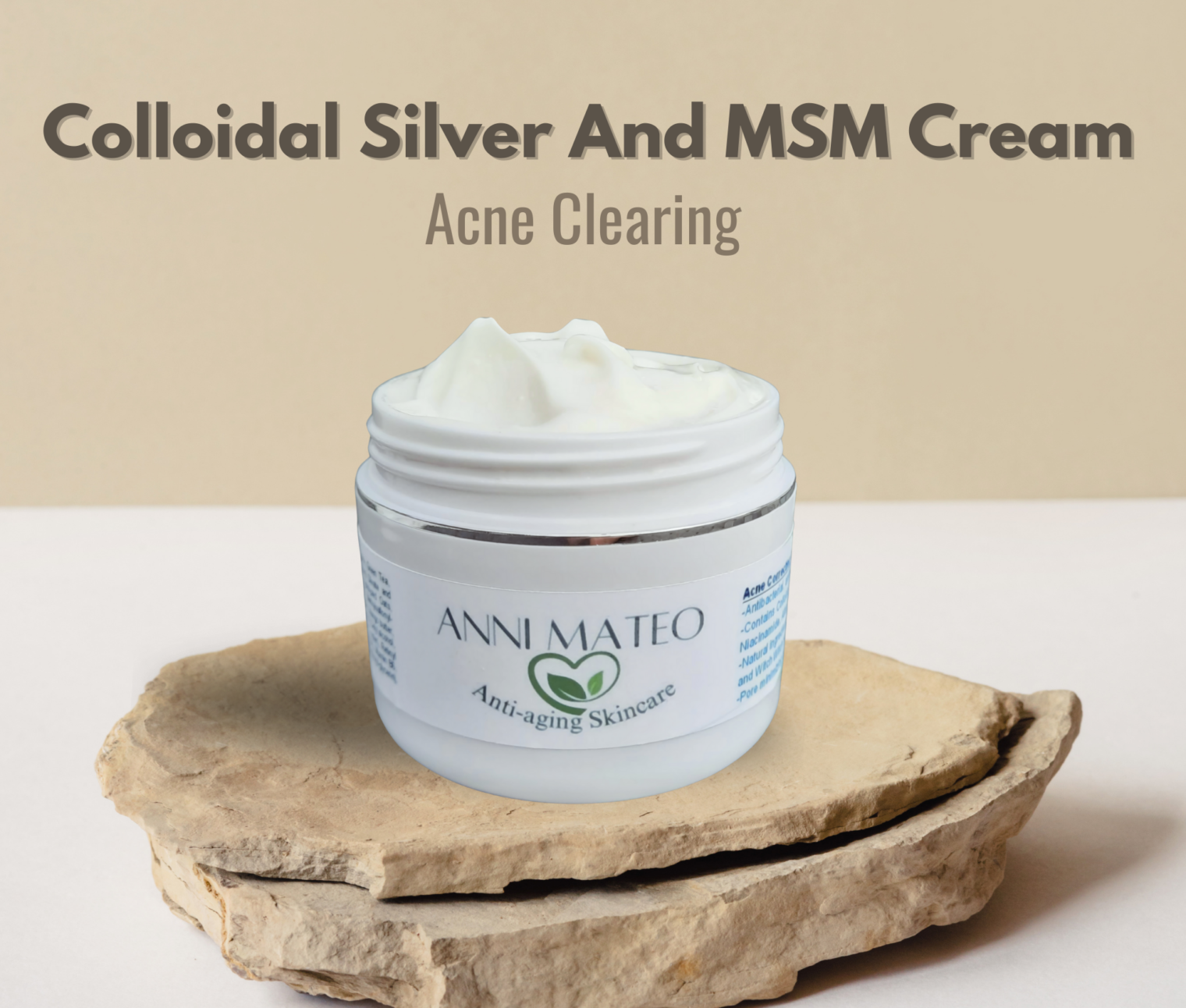 Acne Clearing Colloidal Silver and MSM Cream - Anni Mateo Anti-aging ...